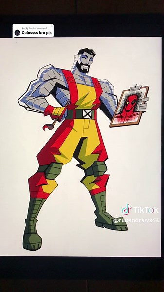 Replying to @J My Colossus design #colossus #colossusxmen #wolverine #nightcrawler #xmen #xmen97 #xmen97 #xmenanimatedseries #marvel #marvelstudios #marvelcomics #comicbooks #drawing #art #foryoupage