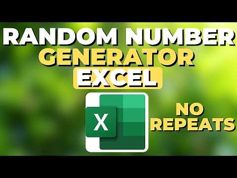 How To Create Random Number Generator in Excel No Repeats (2025)