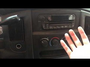 2005 Dodge Ram Radio Removal