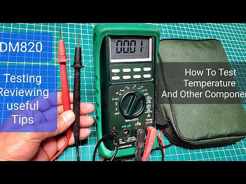 Full Review &Test +Tips Multimeter Greenlee DM820, How To Test Temperature & Components