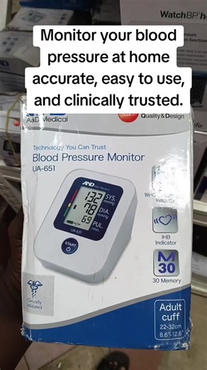 The A&D Medical UA-651 Blood Pressure Monitor is a digital upper-arm device designed for accurate home blood pressure and pulse monitoring. It features one-button operation, automatic inflation, and a clear display, making it suitable for daily use by adults managing hypertension or tracking heart health. Disclaimer: This device is for home monitoring and does not replace medical diagnosis or treatment. #viralvideo #fyp #bp #medicaldevice
