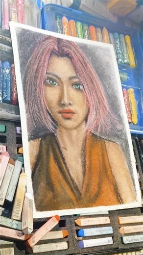 “Soft Pastels Portrait ✨ Realistic Girl Drawing | Step-by-Step Art #shorts”