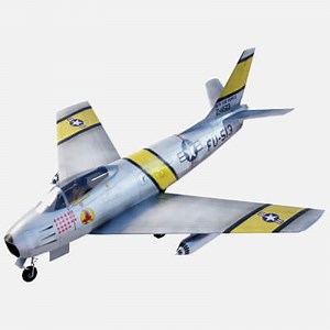 North American F-86 Saber 3D Model by NETRUNNER_pl