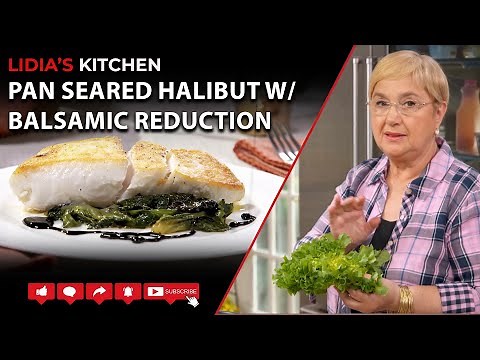 Pan Seared Halibut with Balsamic Reduction