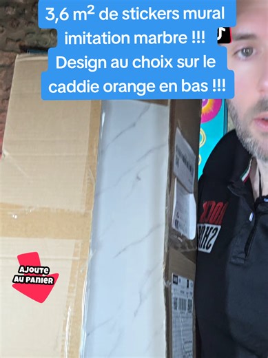3,6 m² de stickers mural imitation marbre !!! Design au choix sur le caddie orange en bas !!! Prix : à partir de 20 € !!! Ce produit est ultra viral !!! #tiktok2026 #OffreDHiver #biencommencerlannee #viral #tiktokshop