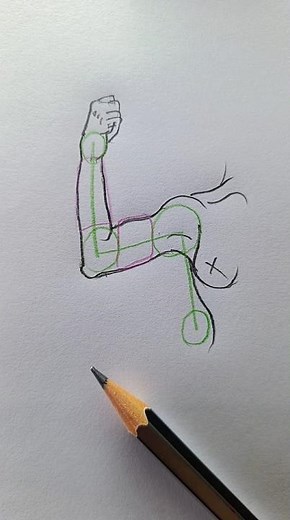 She’s Strong AND Stylish 💪🔥 | Flexing Arm Drawing Tutorial #drawing #foryou #art #shorts #satisfying