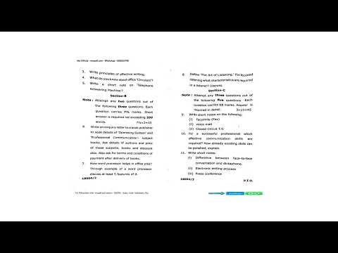 BCA 1ST SEM BUSINESS COMMUNICATION DEC 2022 | CCSU