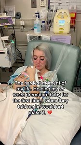 28K views · 402 reactions | The most vulnerable video I've ever shared. The first time I held my son.. I can still barely watch this but when I do, im reminded of the miracles I've witnessed and the blessings we've received. He is the strongest little human. 﫶 Im so grateful im his mama. #emotional #traumaticbirth #lifesupport #premature #preemie #prematurebaby #triggerwarning #loss #infantloss #miraclebaby | Hey Rachel Hughes | Facebook