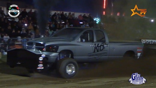 The "Danger Zone" Pro Mod 3.6 Diesel Truck powers down the track in Collingwood, Ontario at the @greatnorthernex with the Ontario Truck and Tractor Pulling Association #TruckPulling #horsepower #motorsport #canada #dodge | Pulling Texas