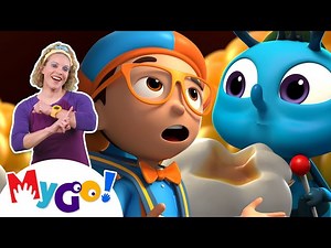 Blippi Wonders | Garbage Truck! | MyGo! Sign Language For Kids | ASL - Videos For Kids