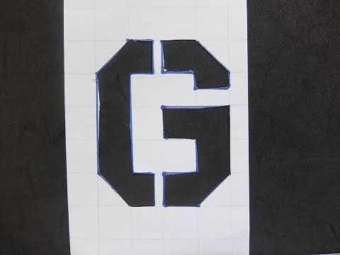 DIY Stencil letter G with Grid Paper Craft
