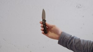 Benchmade - Mini Freek Outdoor EDC Knife, Drop-Point Blade with Gray/Black G10 Handle (565BK-2)