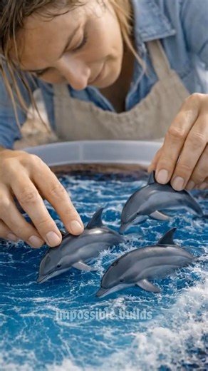 Stunning Dolphin Epoxy Resin Table – Ocean-Inspired Art with Glass Base