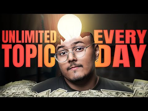 How To Find Unlimited Topics For YouTube Videos (2025) | Video Ideas For YouTube 🔥