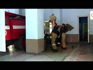 Fire department in Ukraine responding to a call.