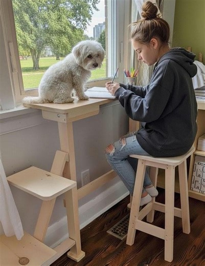 Wooden Dog Window Perch: No-drill Pet Windowsill, Custom Size - Etsy