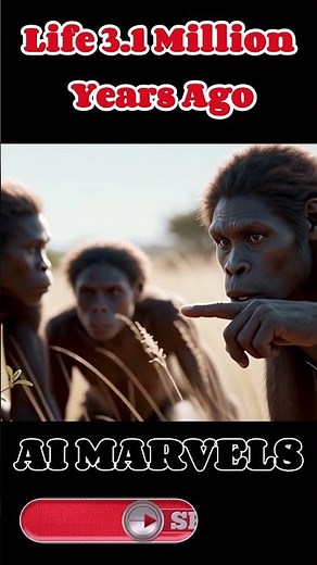 Life 3.1 Million Years Ago: Danger Signals in Savanna! #shorts