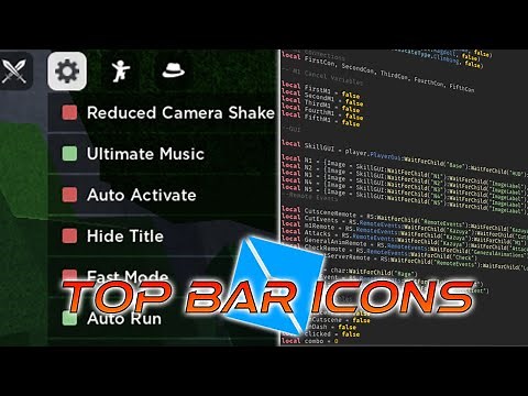Strongest Battlegrounds Top Bar Icons in Roblox Studio