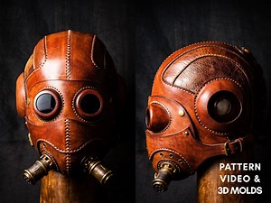 Dust Angel Steampunk Leather Mask PDF Pattern and Instructional Video