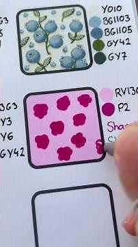 How to Color a Raspberry Pattern with Alcohol Markers | Easy Coloring Tutorial #easycoloringtutorial