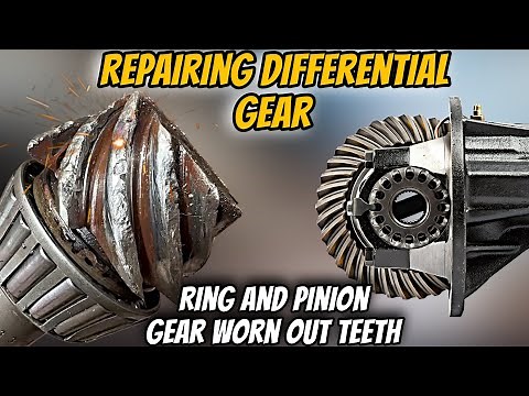 Repairing Differential Gear Ring and Pinion Gear Worn Out Teeth | How to Rebuild Gear Broken Teeth