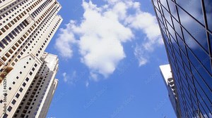 Dubai Marina Cable ride zipline xline between the skyscapers