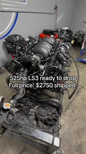 525HP LS3 Ready to Drop In 🔥 Strong, clean LS3 setup making 525 horsepower and ready to install. Perfect for swaps, street builds, or turning your project into something serious. No waiting. No guessing. Just bolt in and go. 💲 $2,750 📩 Message for details. #LS3 #LSSwap #Turnkey #V8Power