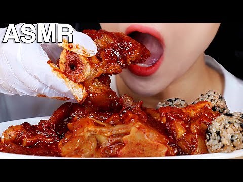ASMR Spicy Beef Trotters *gelatinous* 매운 우족찜 먹방 Eating Sounds Mukbang