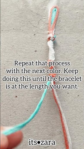 how to make a bracelet with embroidery floss☀️