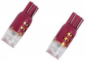 2006 Mini Cooper Putco Metal LED Bulbs - 194 - 360 Degree - 1 Diode - Red - Qty 2