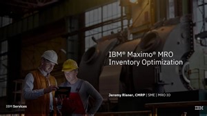 演示：IBM Maximo MRO 库存优化