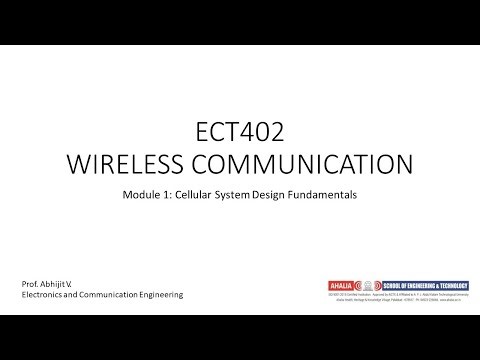Introduction to Wireless Communication Systems Lecture 1 Module 1(M1)