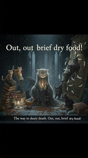 Life's but a worn-down scratching post! MacCat = Macbeth cat parody #cats #funnyvideo #parody