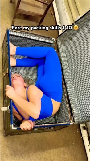 Rate my packing skills /10 🤪#shorts