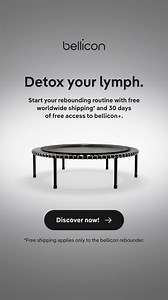18K views | The bellicon rebounder helps stimulate your lymphatic system through soft, rhythmic bouncing that’s easy on your joints and powerful in effect.  Free worldwide shipping* and 30 days of bellicon+ with guided lymph flow workouts. ✔️ Supports natural detox & fluid drainage ✔️ Low-impact, body-friendly movement ✔️ Premium quality – Swiss Design  This is your sign to try it! *Free shipping applies only to the bellicon rebounder. | bellicon | Facebook