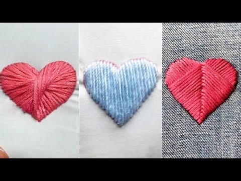 3 Unique Heart Embroidery Techniques for Beginners🧵