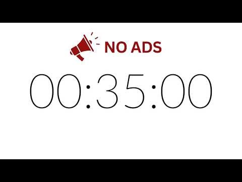 35 Minute Timer Alarm | No ADS | Silence No Music | Soft Alarm