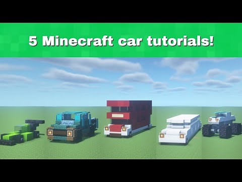 Minecraft cars: 5 minecraft cars! (tutorial)