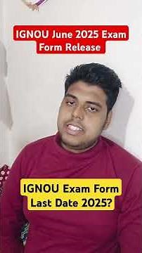 IGNOU Exam Form Release For June 2025 Exam #ignoujune2025examform #ignouexamForm2025 #ignouupdate
