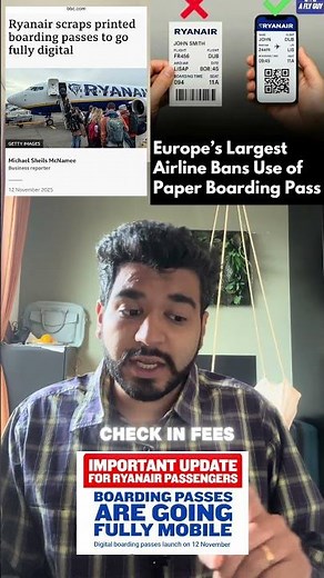 RYANAIR TRAVELLERS MUST WATCH! 🚨 New Digital Boarding Pass Rule (Avoid the €55 Fee!)