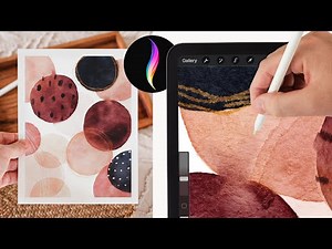 EASY procreate watercolor tutorial (Paint & Print) - calming abstract/ geometric watercolor print