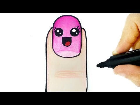 how to draw a nail - drawing a nail - como desenhar uma unha com esmalte