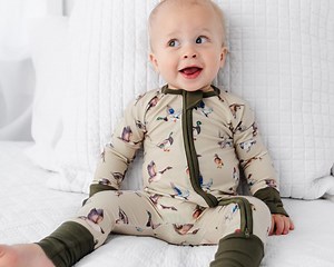 DUCKS Bamboo Baby Pajamas, Duck Duck Goose Baby Bamboo Baby Sleepers, Country Zippered Baby Pajamas, Hunting Baby Pajamas - Etsy