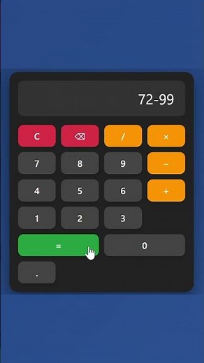 Calculator (HTML, CSS & JavaScript )
