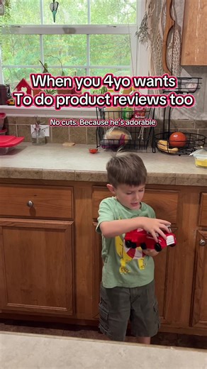 When your kid wants to do product reviews too🤣🥹 he’s adorable