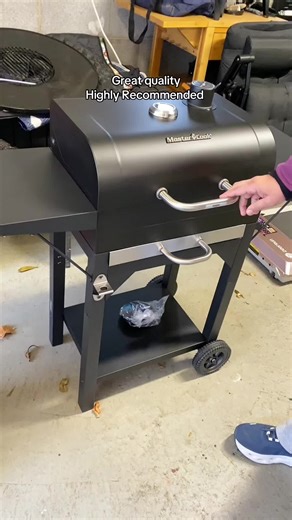 MASTER COOK Charcoal Grill With two side tables #bbqgrill #grill #householditems #kitchenitems #outdoors