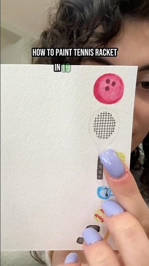 How to Paint a Tennis Racket in 19 Sec Tutorial🎾#shorts #sports #repost #tennis #frenchopen #usopen