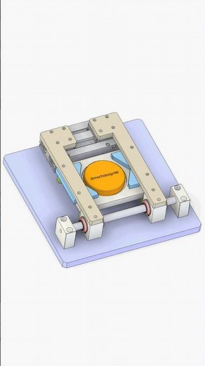 Self-Centering Mechanism with Pneumatic Cylinder | 3D Animation ✅