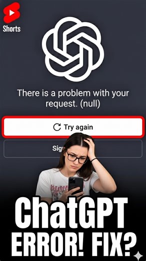 how to fix Chat GPT There is a problem with your request. (null) Error #chatgpt #chat #fix #howtofix