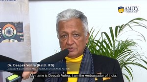 #WeAreAmityLucknow | Guest Insight | Episode 16 Amity University Lucknow Campus had the honour of hosting Dr. Deepak Vohra (Retd. IFS), Ambassador & Special Advisor for Africa and Ladakh, Government of India, New Delhi. In his powerful address, he shared valuable insights on diplomacy, leadership, and India’s global presence, inspiring students to pursue excellence with purpose and passion. #AmityUniversityLucknowCampus #GuestInsight #Leadership #GlobalPerspective #WeAreAmityLucknow | Amity Univ